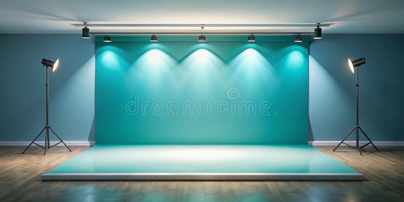 Empty Studio Gradient Background for Display Stock Illustration ...