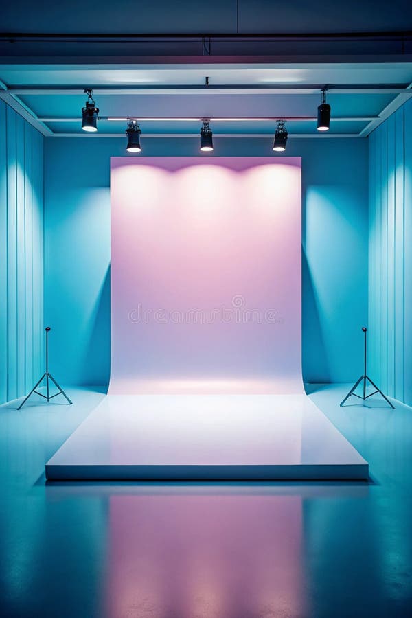 Empty Studio Gradient Background for Product Display Stock Illustration ...