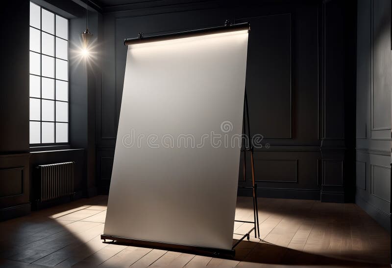 Empty Studio Interior with Blank Canvas. 3d Rendering Empty Studio ...