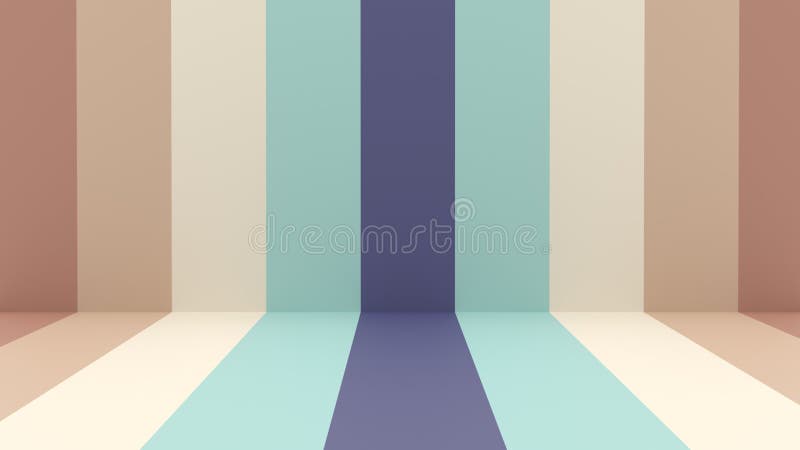 Empty Studio Room, Pastel Striped Stage. Stock Illustration ...