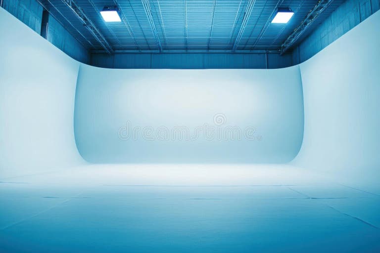 Empty Studio Space with Cyclorama Wall and Lights. Minimalist Design for Creative Projects Stock ...