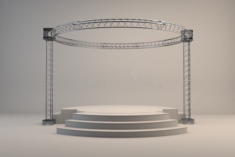 Empty Stage Studio Vector on White Stock Vector - Illustration of ...
