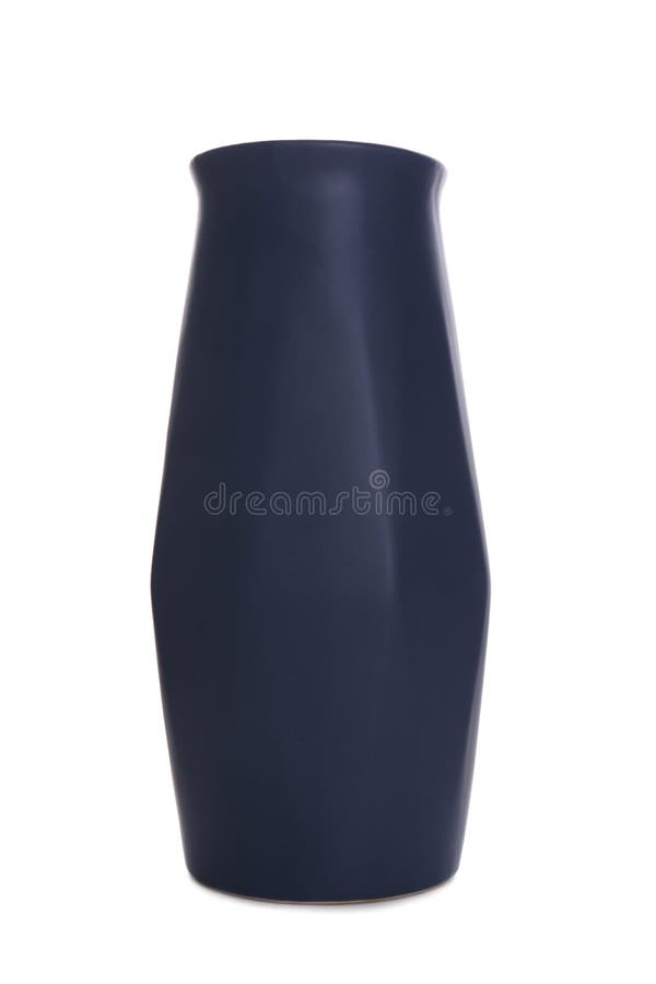 Empty Stylish Ceramic Vase Isolated on White Stock Photo - Image of ...