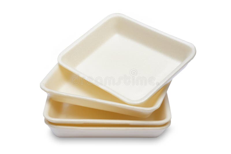 Top View of Styrofoam Takeaway Boxes, White Foam Boxes, Rectangular ...