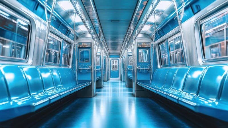 Empty Subway Car: a Modern Transit Interior Stock Illustration ...