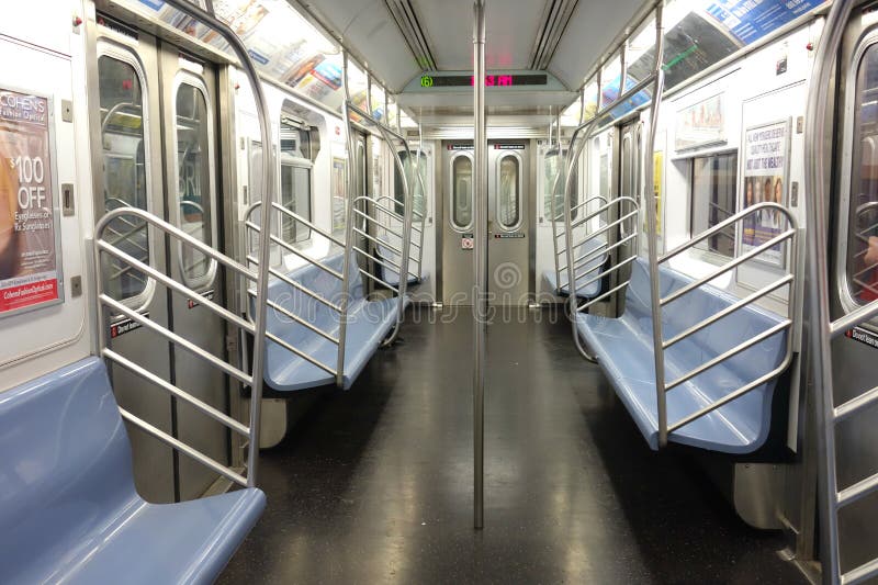 Empty New York City Subway Car Editorial Image - Image of dream ...