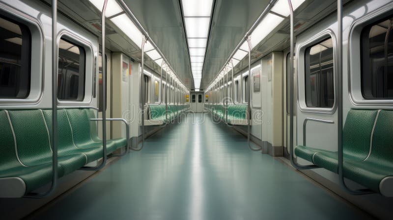 Empty Subway Carriage: Minimalistic, Superb, Clean Image AI Generated ...