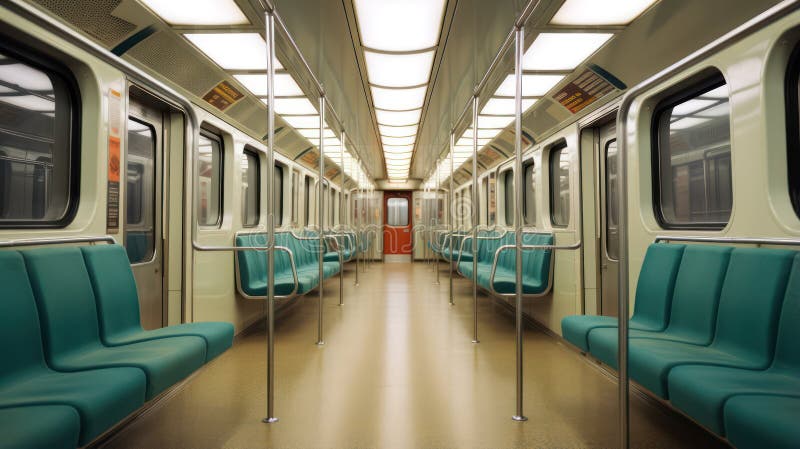 Empty Subway Carriage: Minimalistic, Superb, Clean Image AI Generated ...