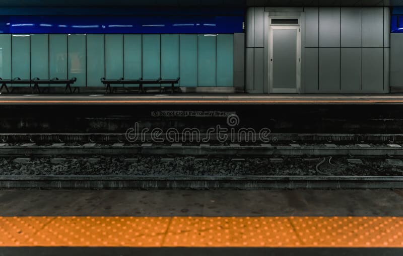 Empty subway stock image. Image of platform, interior - 264356165