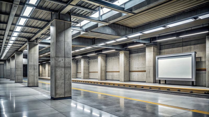 Empty Subway Station a Study in Urban Isolation and Modern Architecture ...