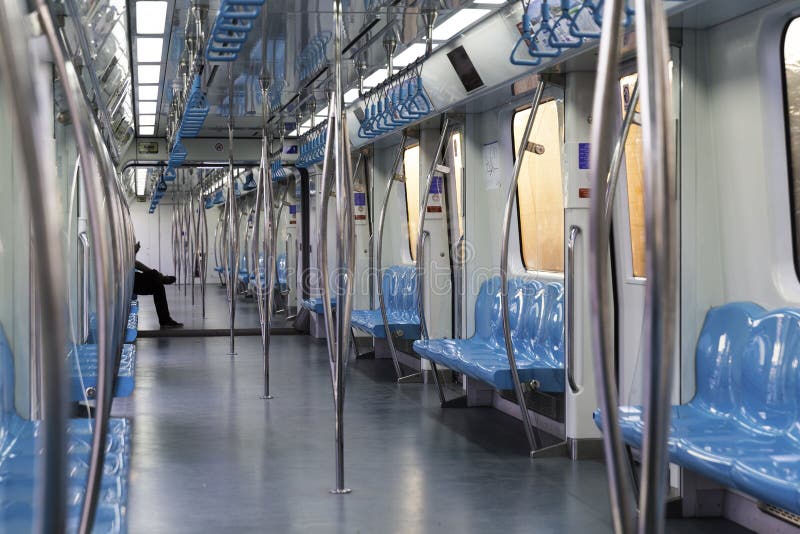 Empty Subway Train Inside on Marmaray Line in Istanbul Editorial Photo ...