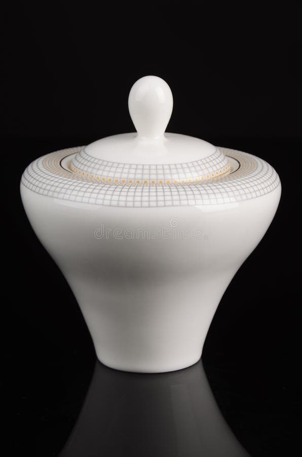 Empty sugar bowl isolated stock photo. Image of dinner - 87195780