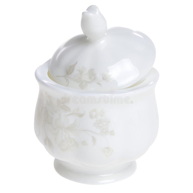Empty sugar bowl isolated stock image. Image of restaurant - 87193779