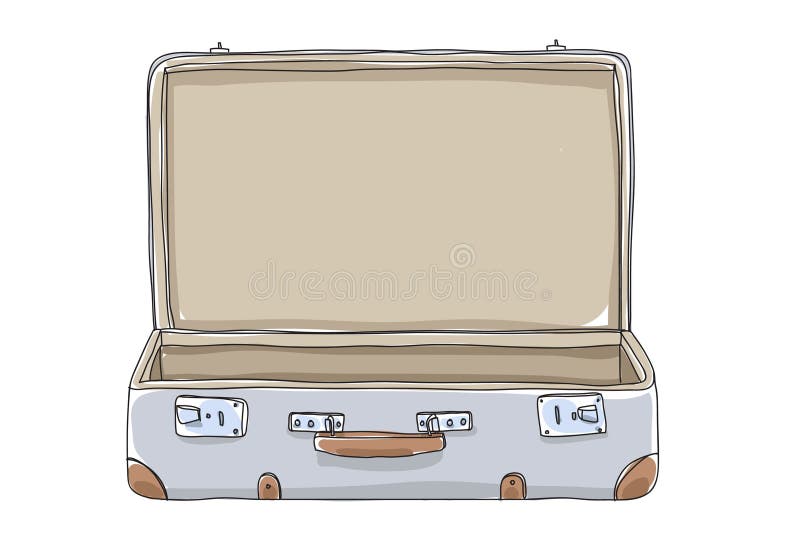 Empty Suitcase stock illustration. Illustration of suitcase - 29859395