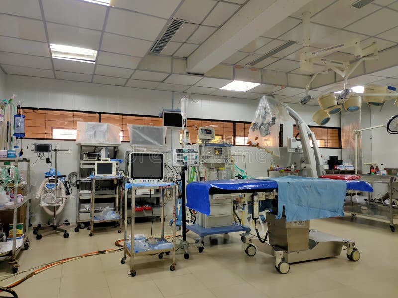 Empty Surgery Unit Operating Room Stock Image - Image of equipment ...