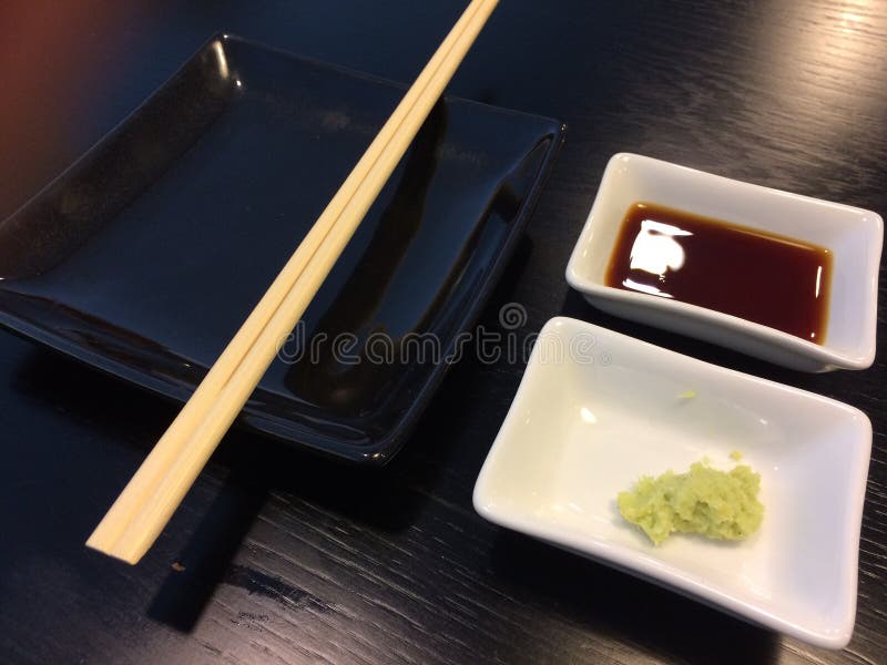 Empty Sushi Dish Wish Seasoning Stock Image - Image of food, dish: 50562673