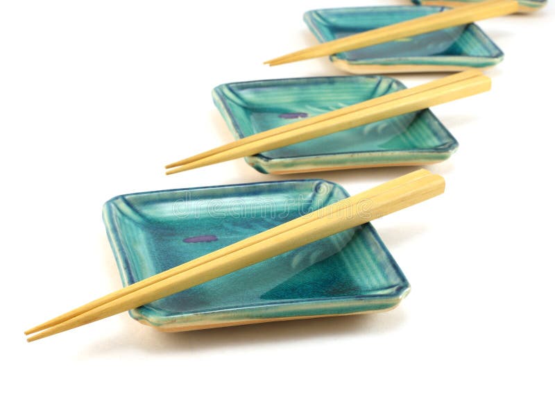 Empty sushi plates. stock photo. Image of tradition, bamboo - 34657232