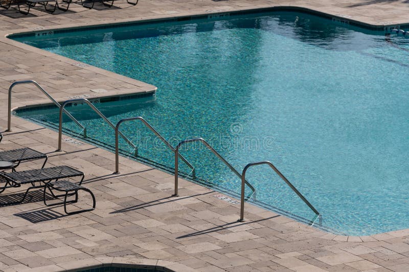 Empty Swimming Pool stock image. Image of resort, rail - 309111537