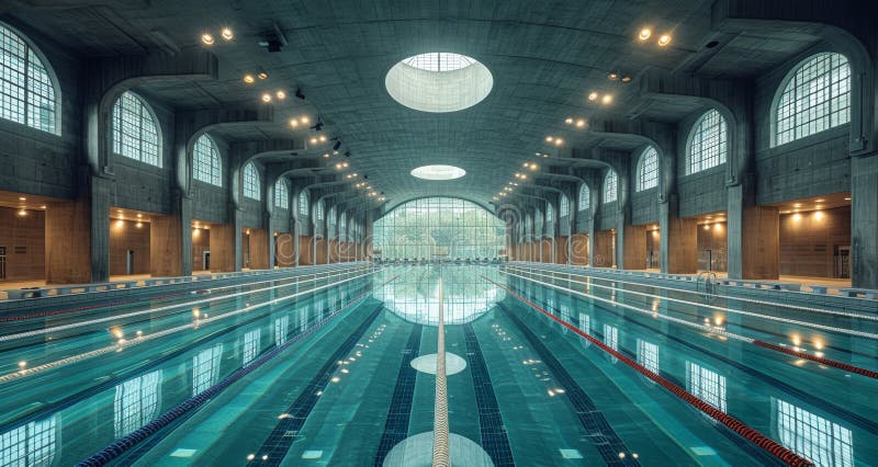 Empty Swimming Pool with Skylight Stock Photo - Image of exercise, swim ...