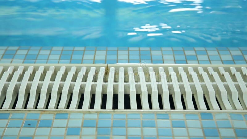 Empty Swimming Pool with Four Waterfall Jets with Stock Footage - Video ...