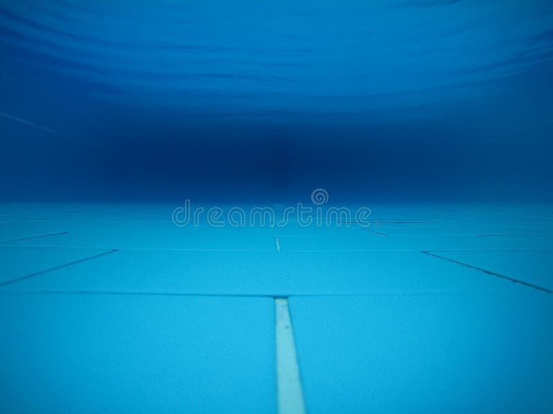 Empty Swimming Pool View from Underwater. Stock Image - Image of ...