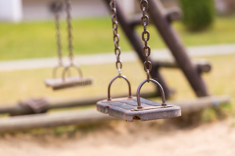 Empty swing stock image. Image of object, fall, color - 52427129