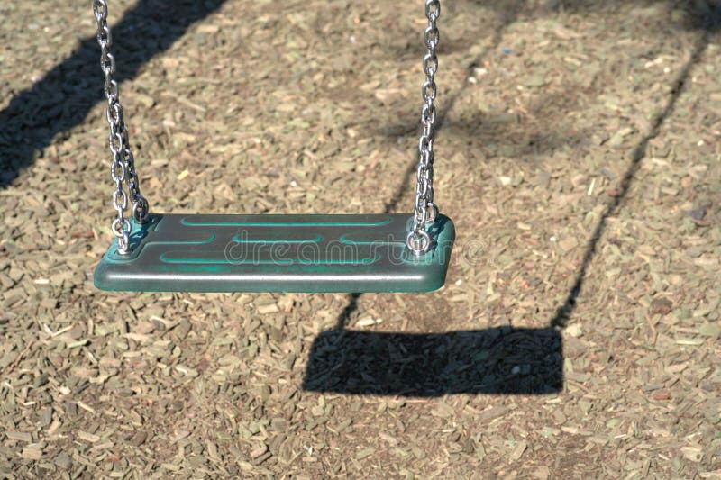 Swing and Its Shadow Standing Still Stock Photo - Image of poles ...