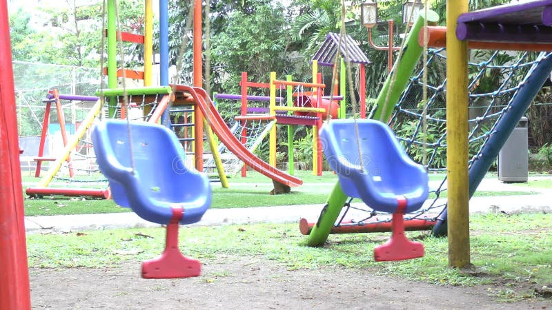 Old Creepy Swing in Forest at Night. Horrible and Ghostly Place. Dark ...