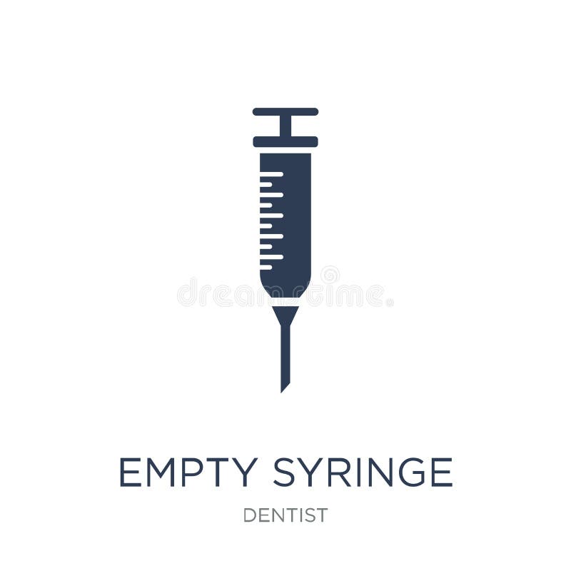 Empty Syringe Icon. Trendy Flat Vector Empty Syringe Icon on White ...