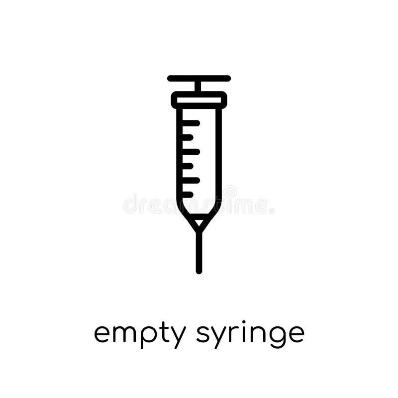 Empty Syringe Icon. Trendy Modern Flat Linear Vector Empty Syringe Icon ...