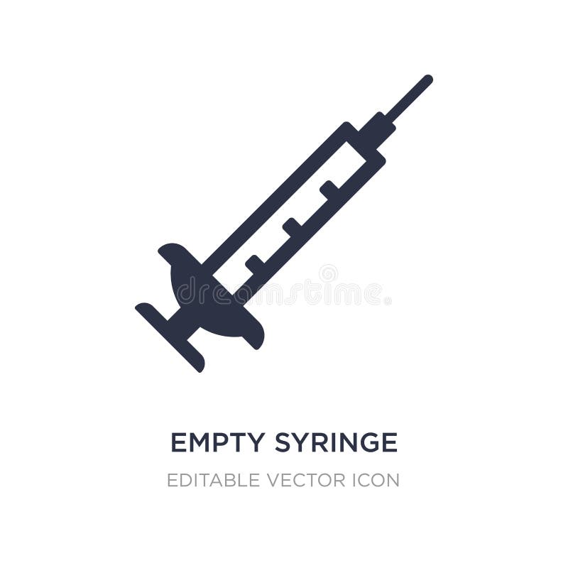 Empty Syringe Icon on White Background. Simple Element Illustration ...