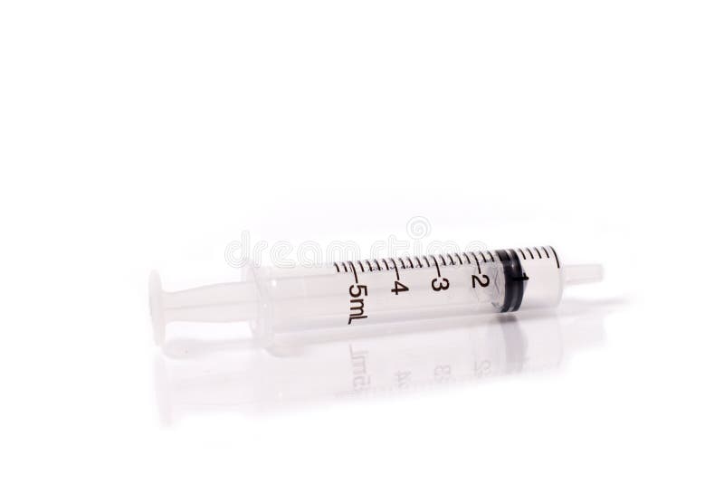 Empty syringe isolated stock photo. Image of liquid, health - 66893388