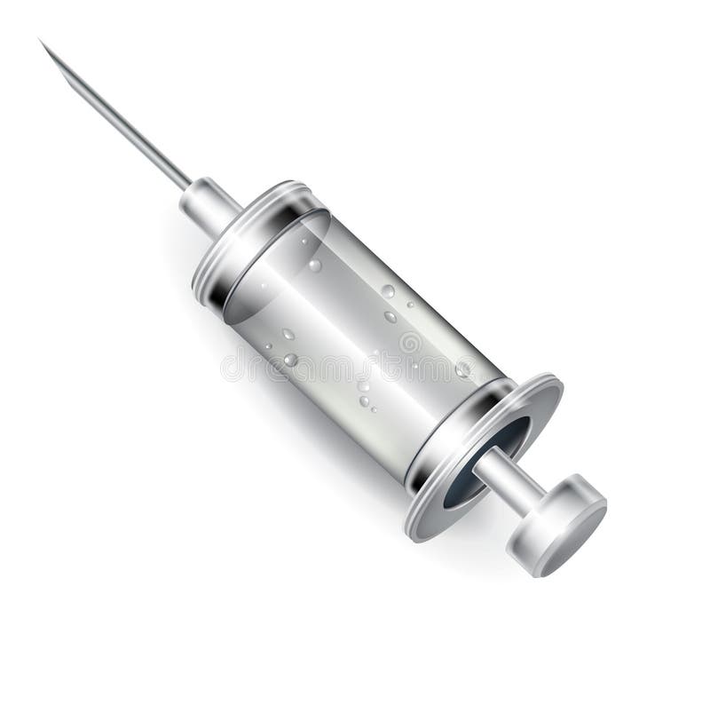 Empty Syringe Isolated on White Stock Vector - Illustration of ...