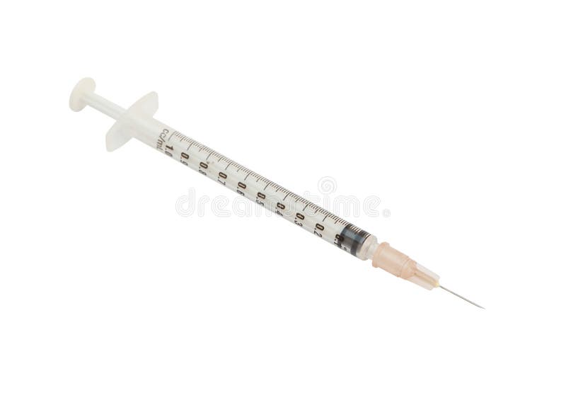 Empty Syringe Isolated on White Background Stock Image - Image of ...