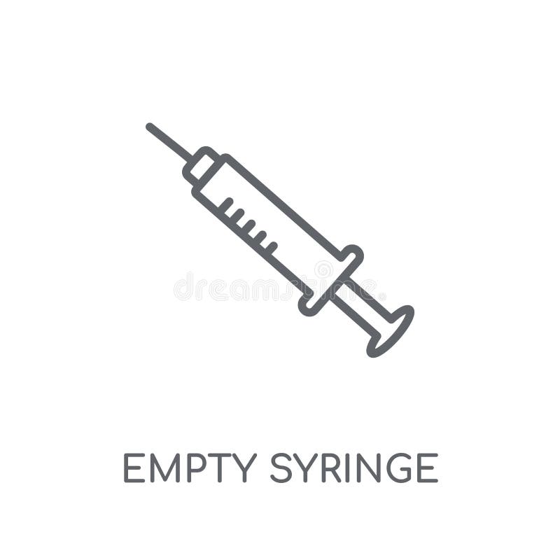 Empty Syringe Linear Icon. Modern Outline Empty Syringe Logo Con Stock ...