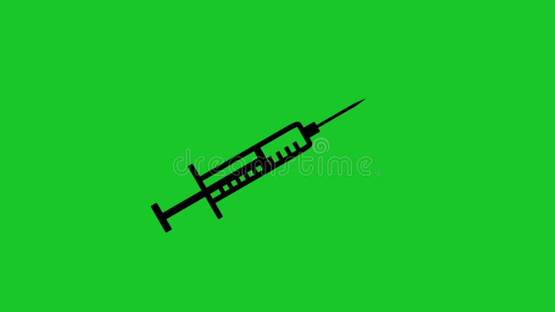 Empty Syringe Motion Graphics with Green Screen Background Stock ...