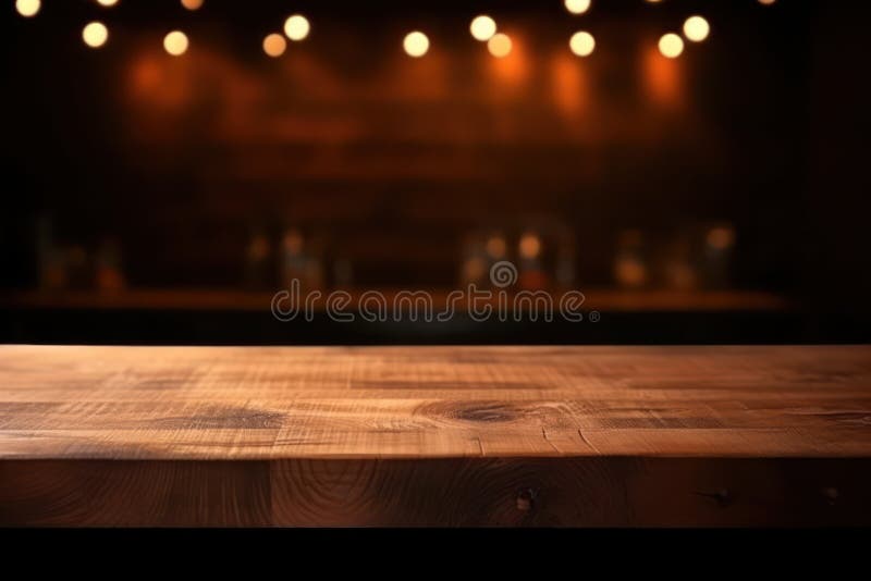 Empty Table on the Bar on Room Cocktail Club Stock Illustration ...