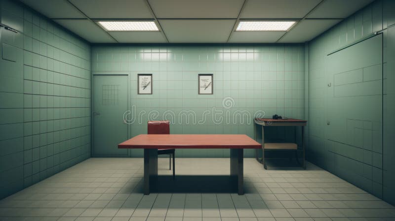 The Interrogation Chair. an Old Chair in a Concrete Basement Stock ...