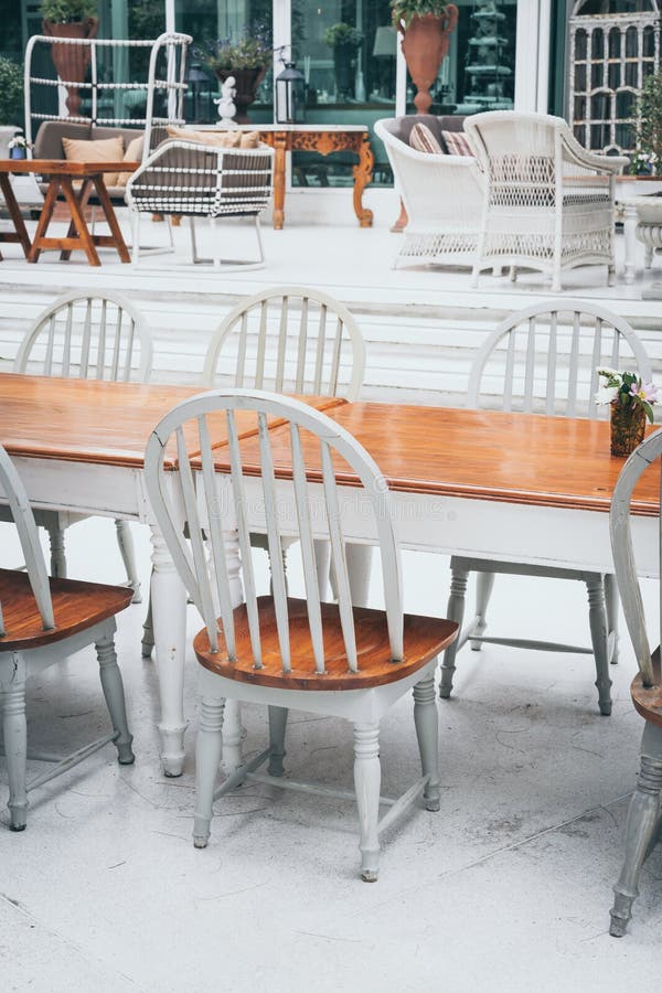 Empty table and chair stock photo. Image of cafeteria - 153961556