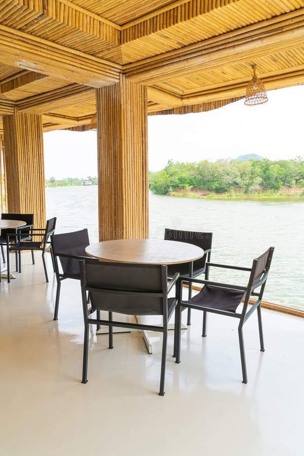 Empty Table and Chair in Restaurant Stock Image - Image of food, cafe ...