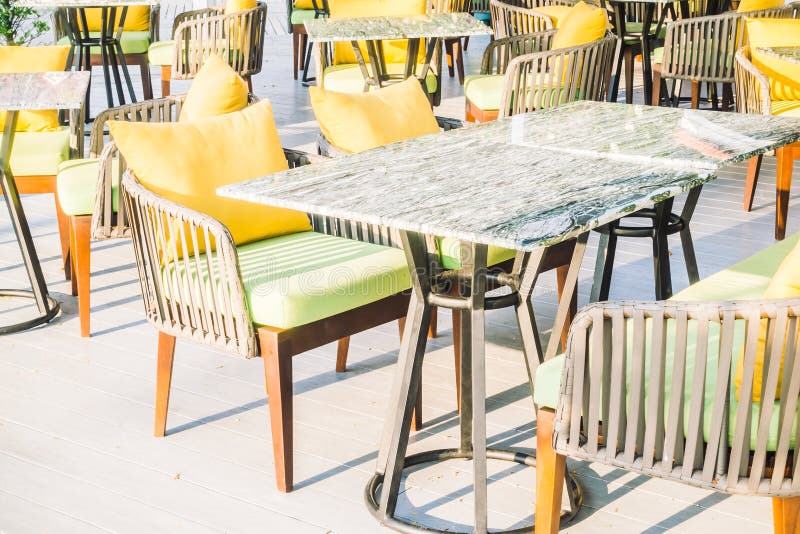 Empty table and chair stock image. Image of cafe, stylish - 69497009