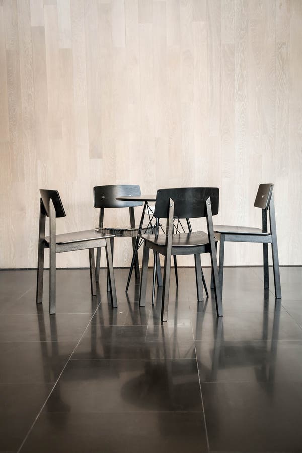 Empty table and chair stock photo. Image of wall, indoor - 89882150