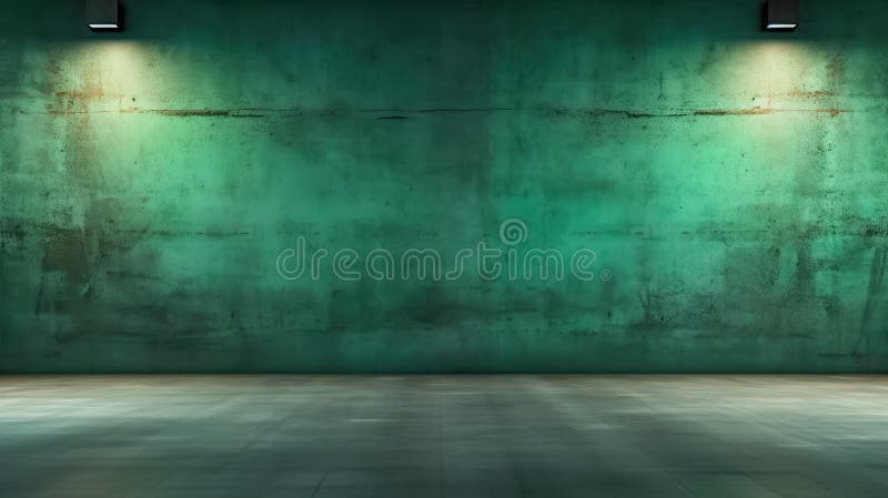 Empty Table on Dark Green Texture Wall Background. Composition with ...