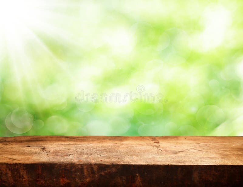 Empty table stock photo. Image of plank, garden, natural - 33673968