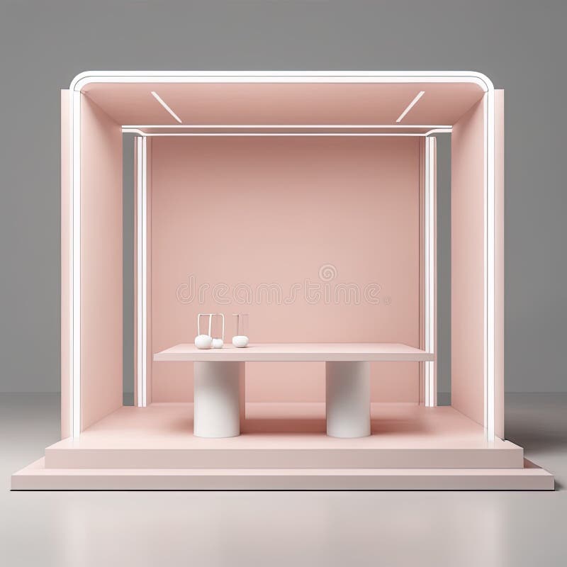 Empty Table for Display or Presentation. 3d Illustration. Empty Table ...