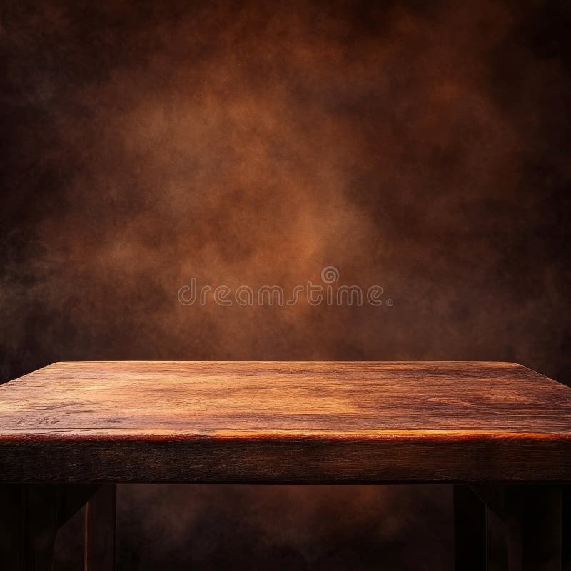 Empty Table for Product Display Montages with Vintage Background ...