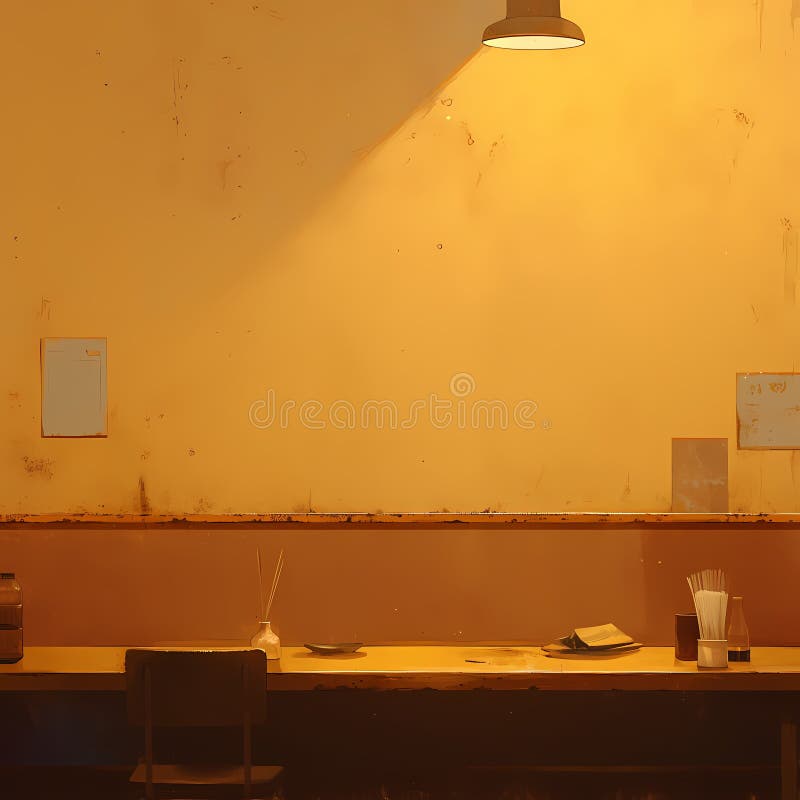 Empty Table Setting: a Moment of Reflection Stock Illustration ...