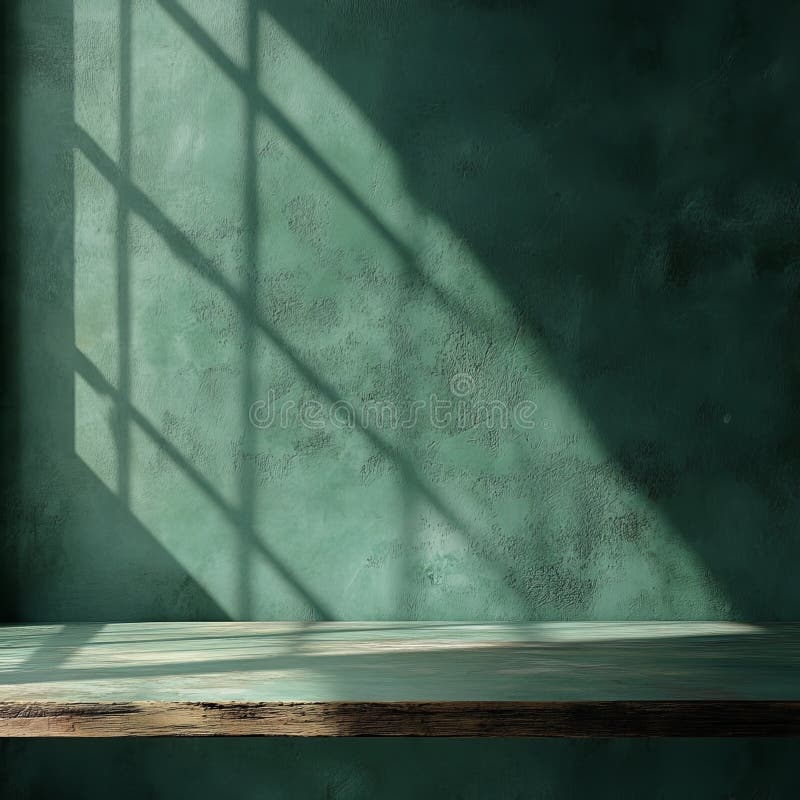 Empty Table with Shadow on the Wall. Can Be Used As Background Stock ...