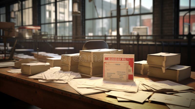 An Empty Table Stands Poised, Reflecting the Silent Stories of Parcels ...