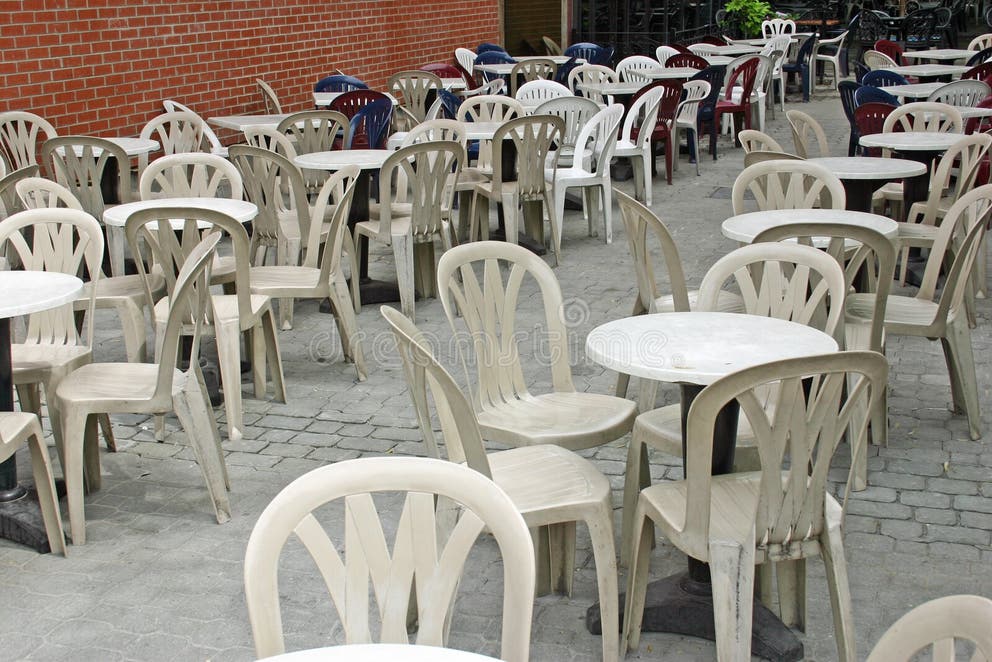 Empty Tables stock image. Image of terrace, seating, scene - 21974677